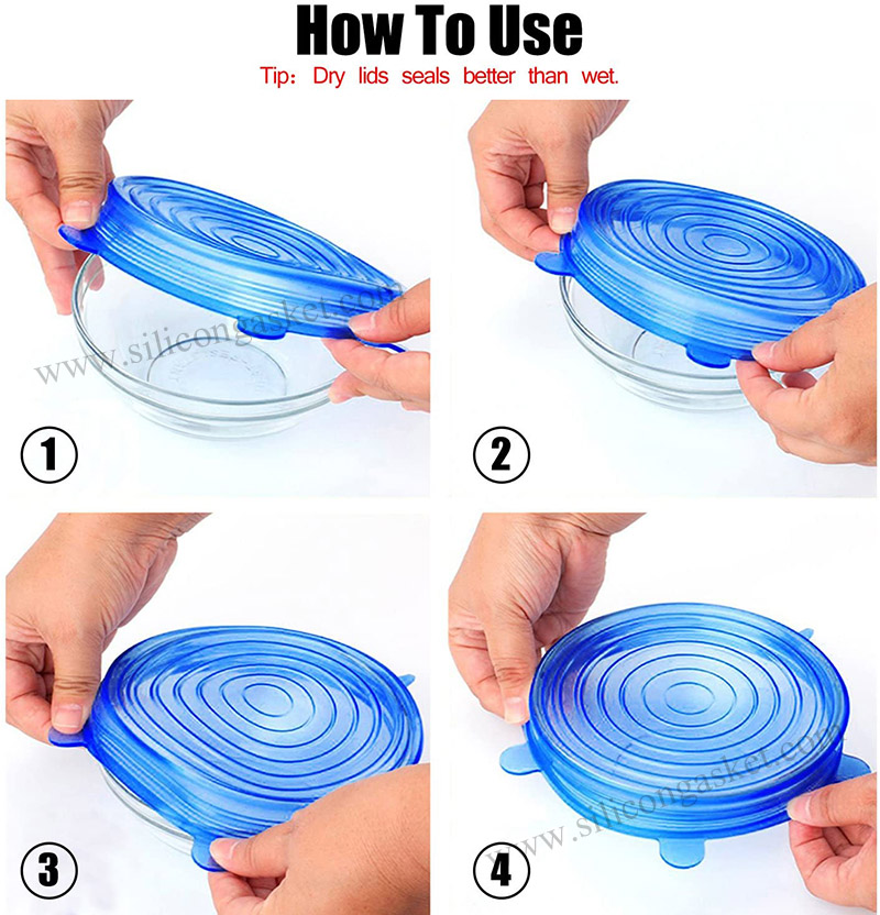 In Stock Reusable Silicone Stretch Lids | Stretchy Food Lids from China ...